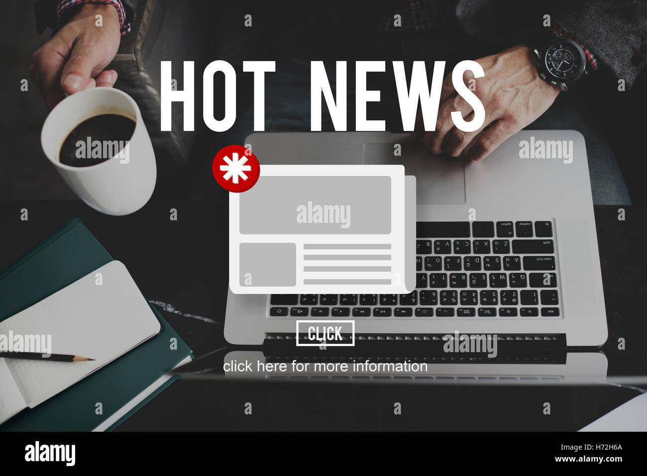 News Newsletter Announcement Update Information Concept Stock Photo - Alamy