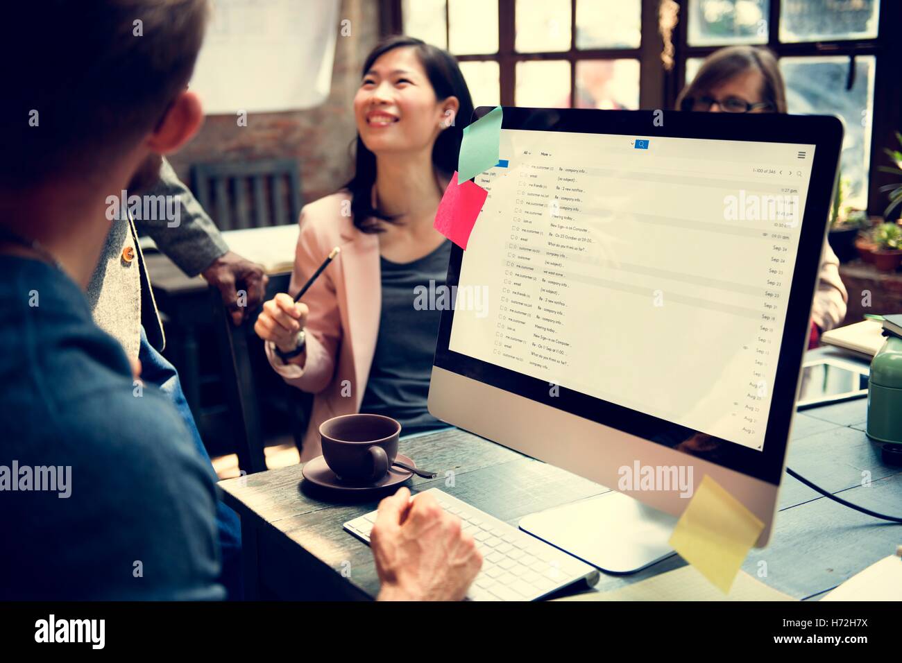 Business Colleagues Conference Teamwork Ideas Concept Stock Photo - Alamy