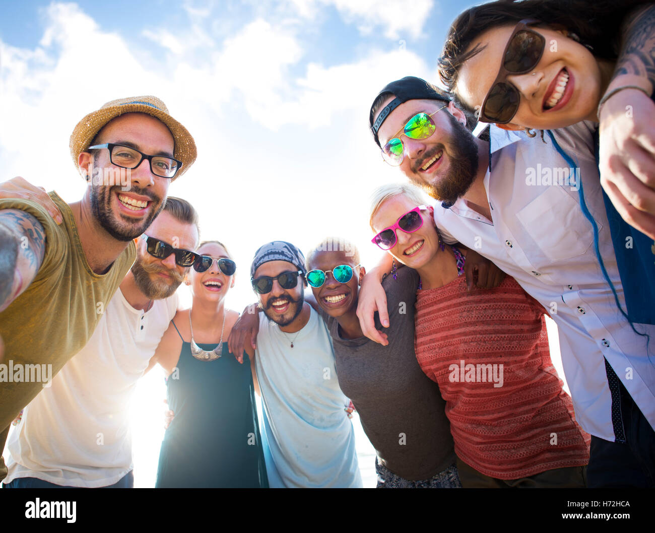 Group Of People Hugging Concept Stock Photo - Alamy