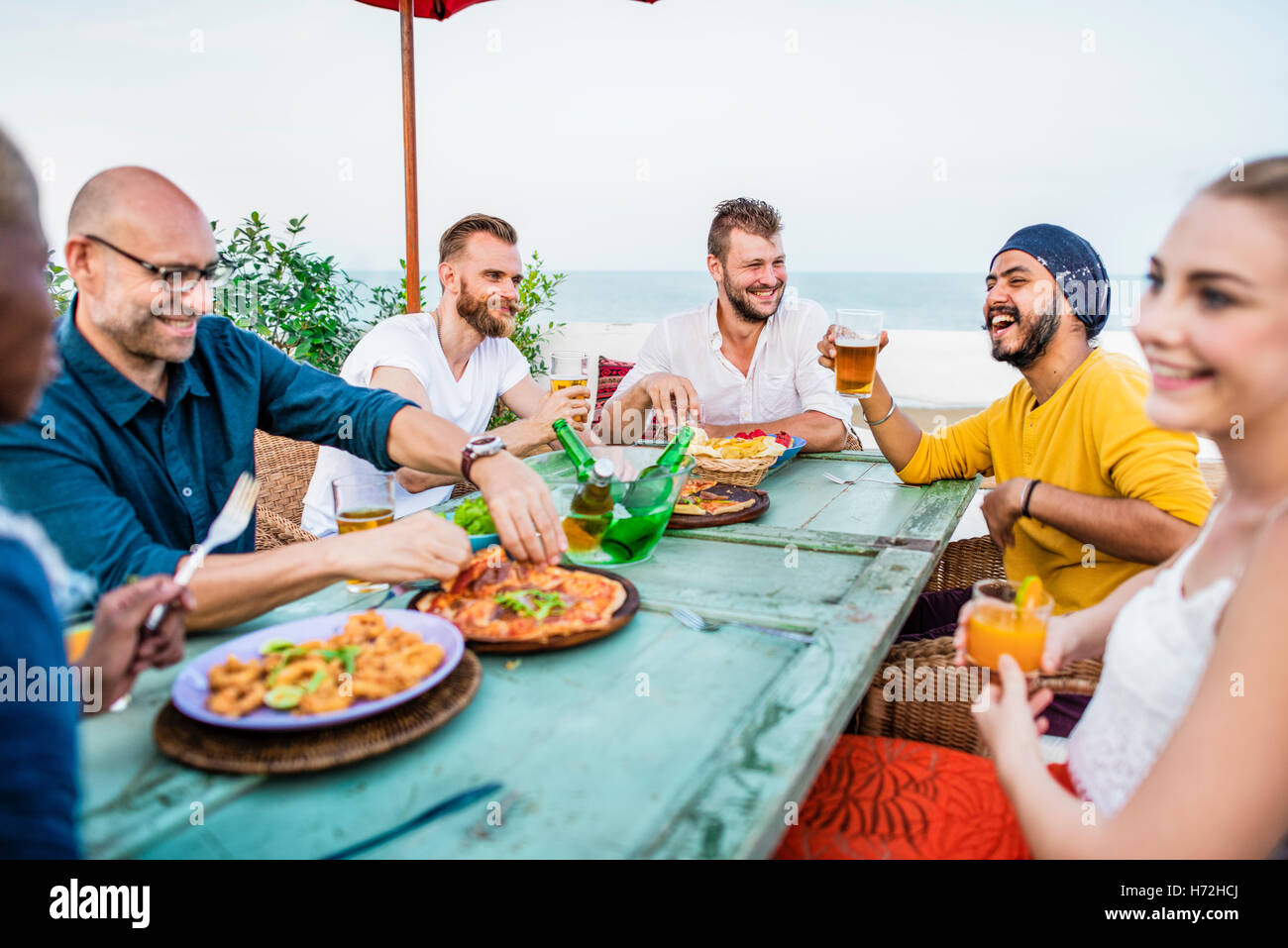 People Relaxation Beach Rest Concept Stock Photo - Alamy