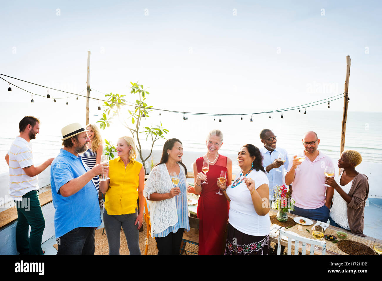Group Of People Party Concept Stock Photo - Alamy