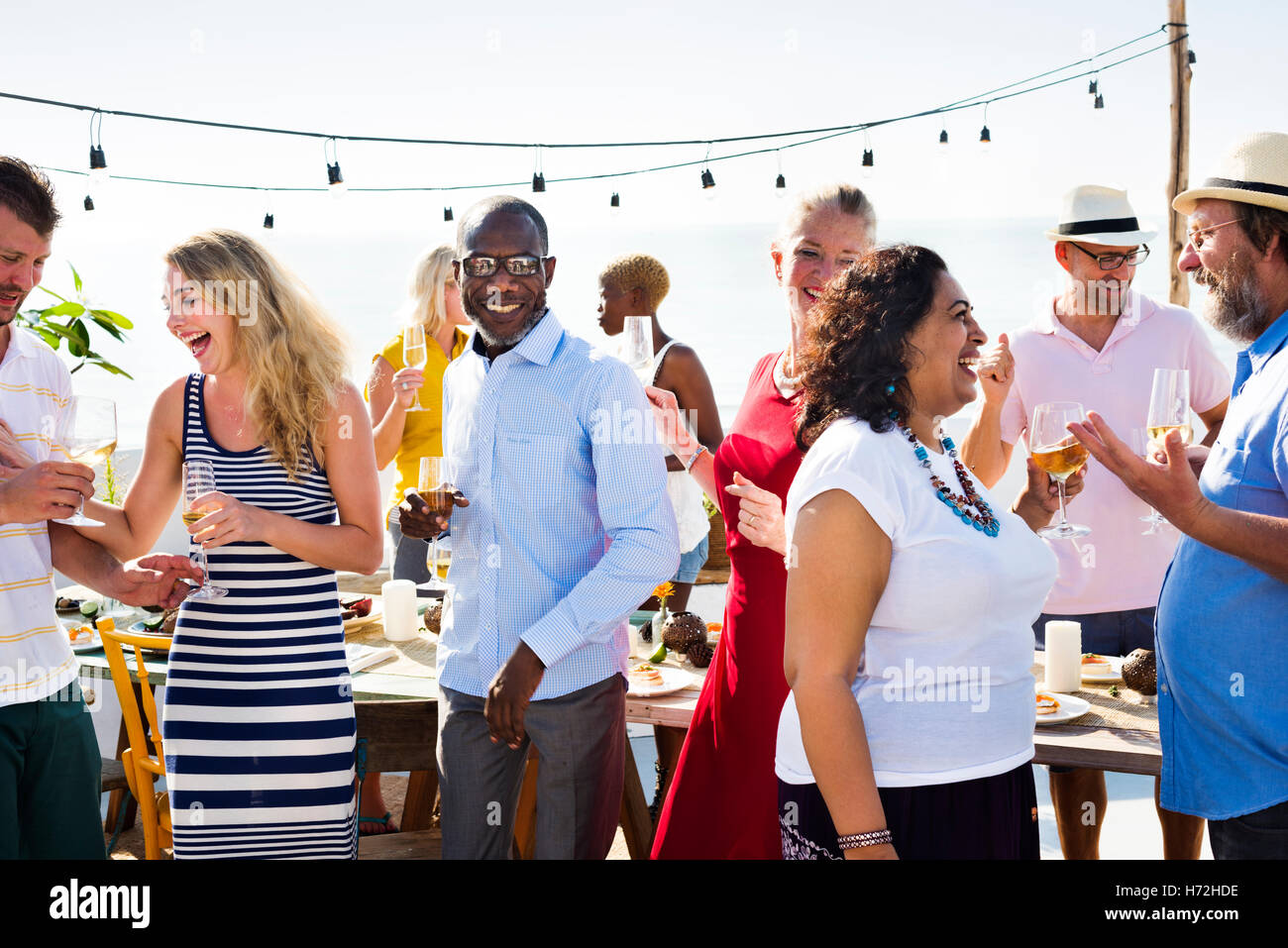 Group Of People Party Concept Stock Photo - Alamy