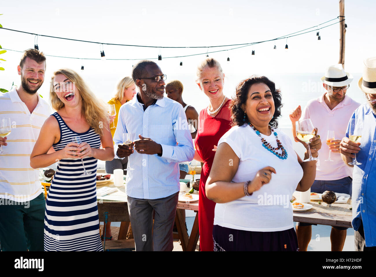 Group Of People Party Concept Stock Photo - Alamy