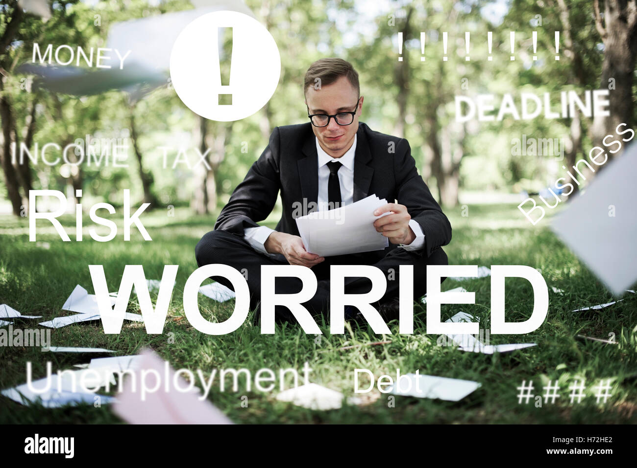 Business Problem Concern Worried Graphic Concept Stock Photo - Alamy