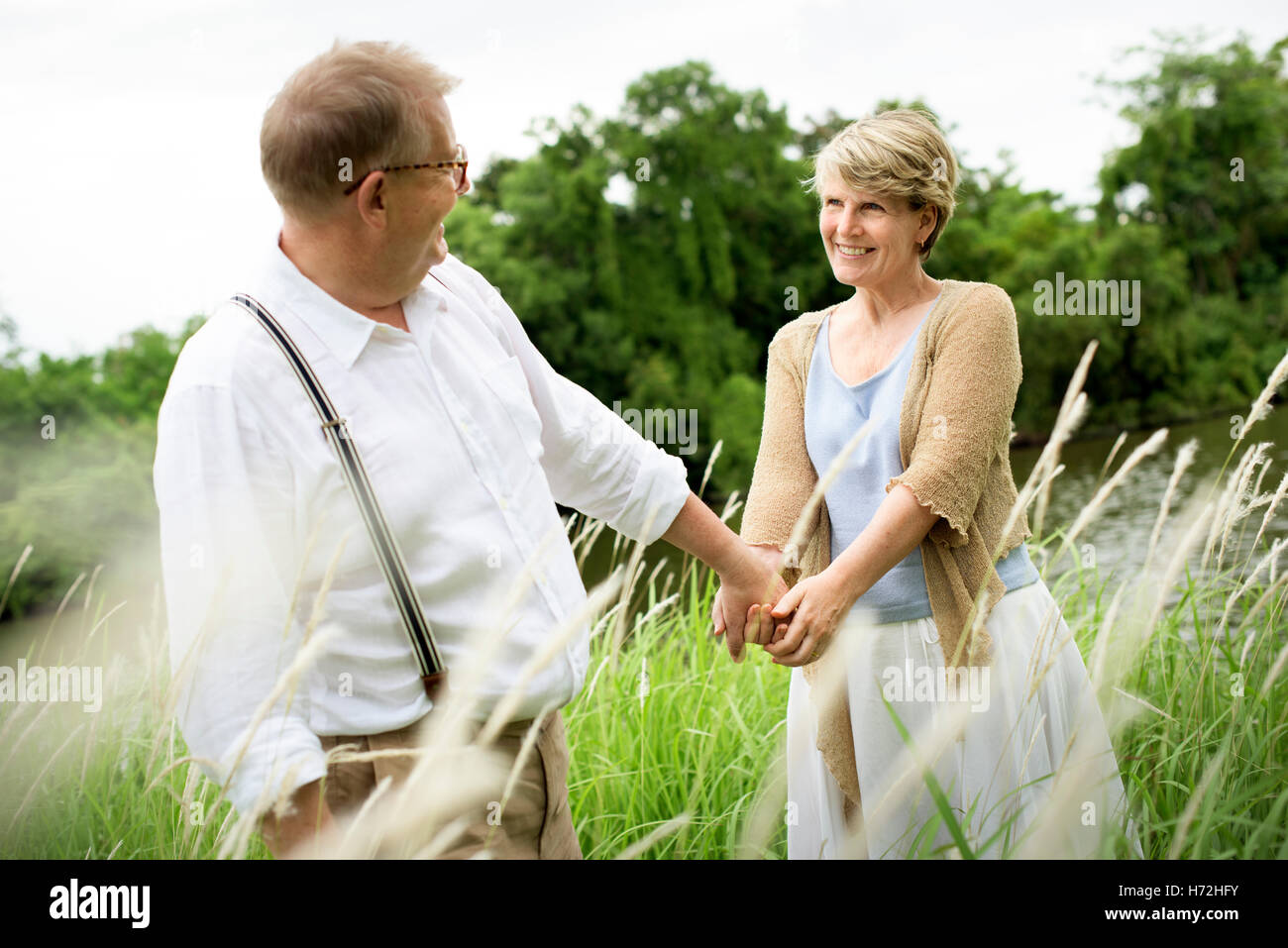 Elderly Senior Couple Romance Love Concept Stock Photo - Alamy