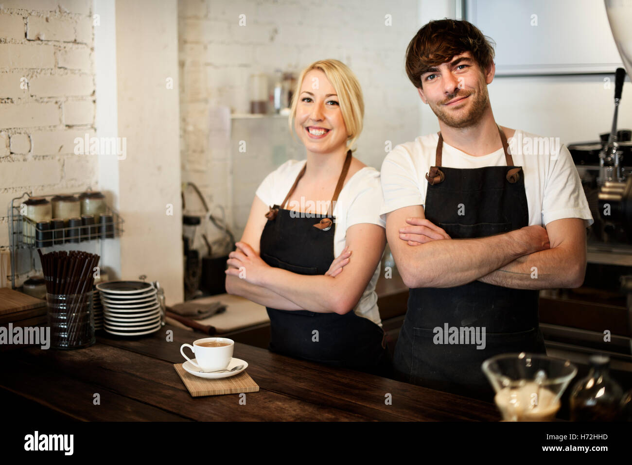 Serving Service Staff Customer Service Cafe Concept Stock Photo - Alamy