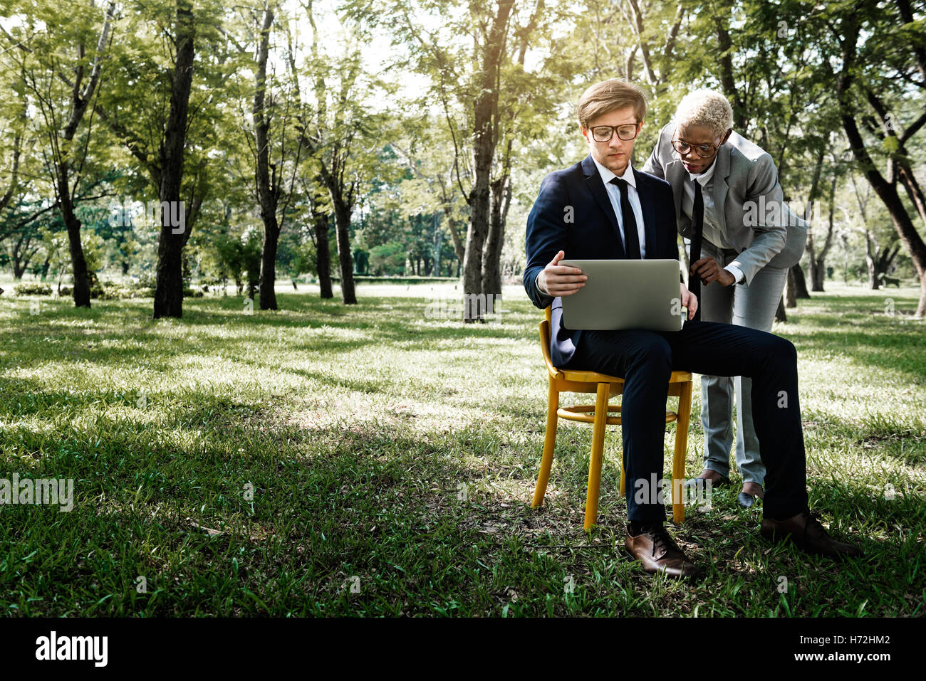 Colleagues Connection Planning Vision Nature Concept Stock Photo - Alamy