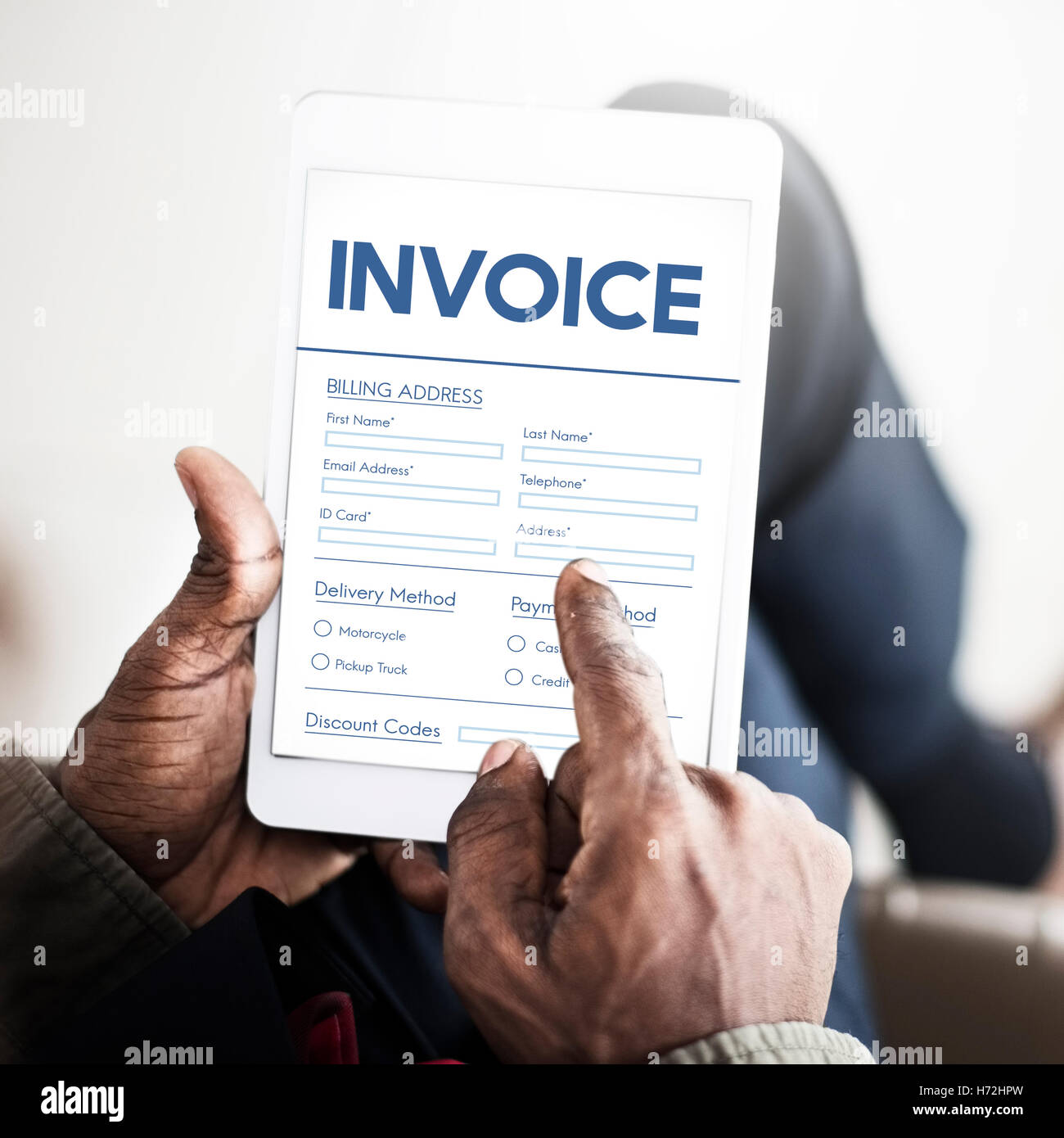Invoice Billing Information Form Graphic Concept Stock Photo - Alamy