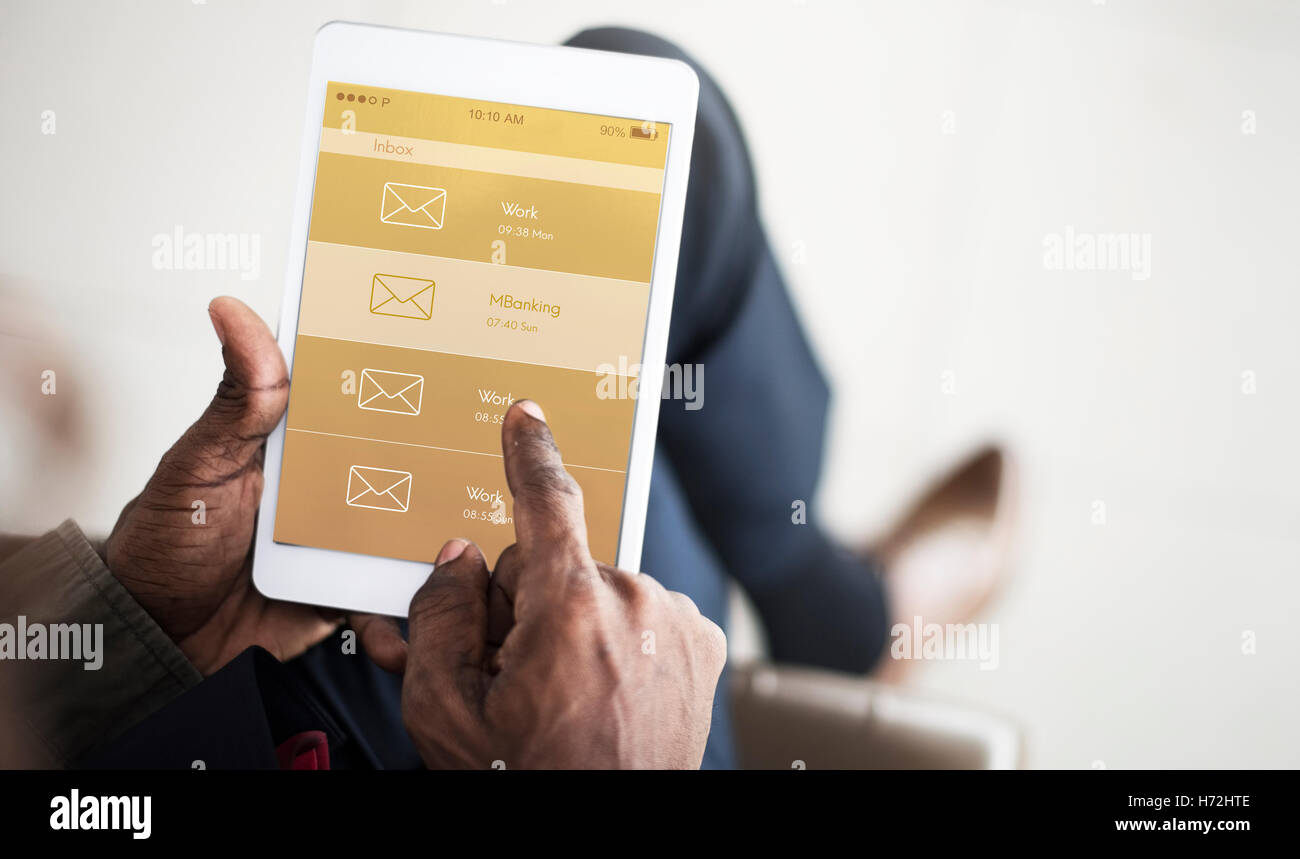 Contact Communication Connection Messaging Concept Stock Photo - Alamy