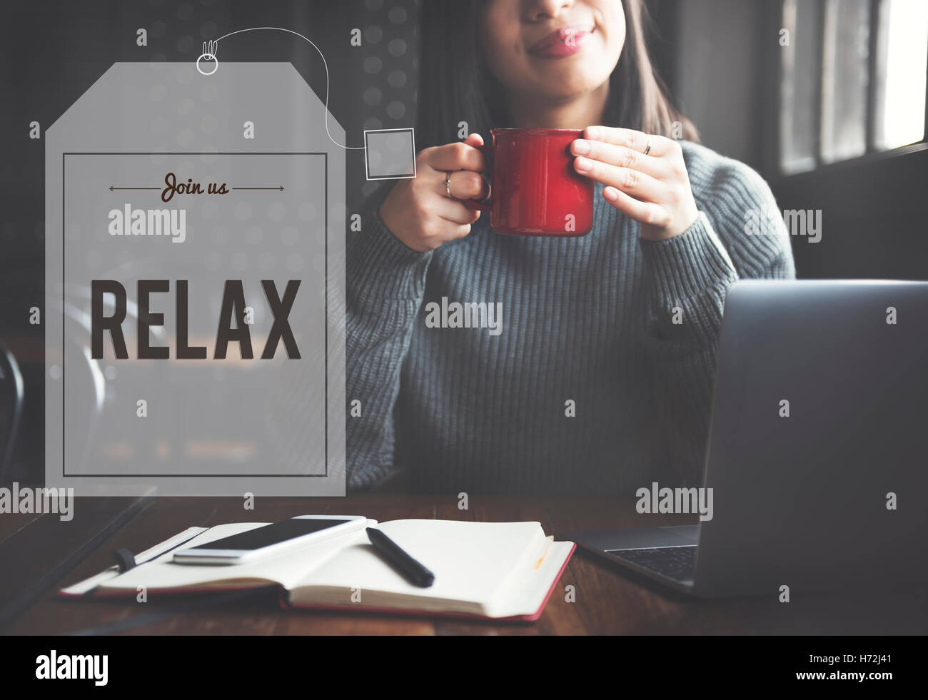 Break Tea Coffee Time Relax Concept Stock Photo - Alamy