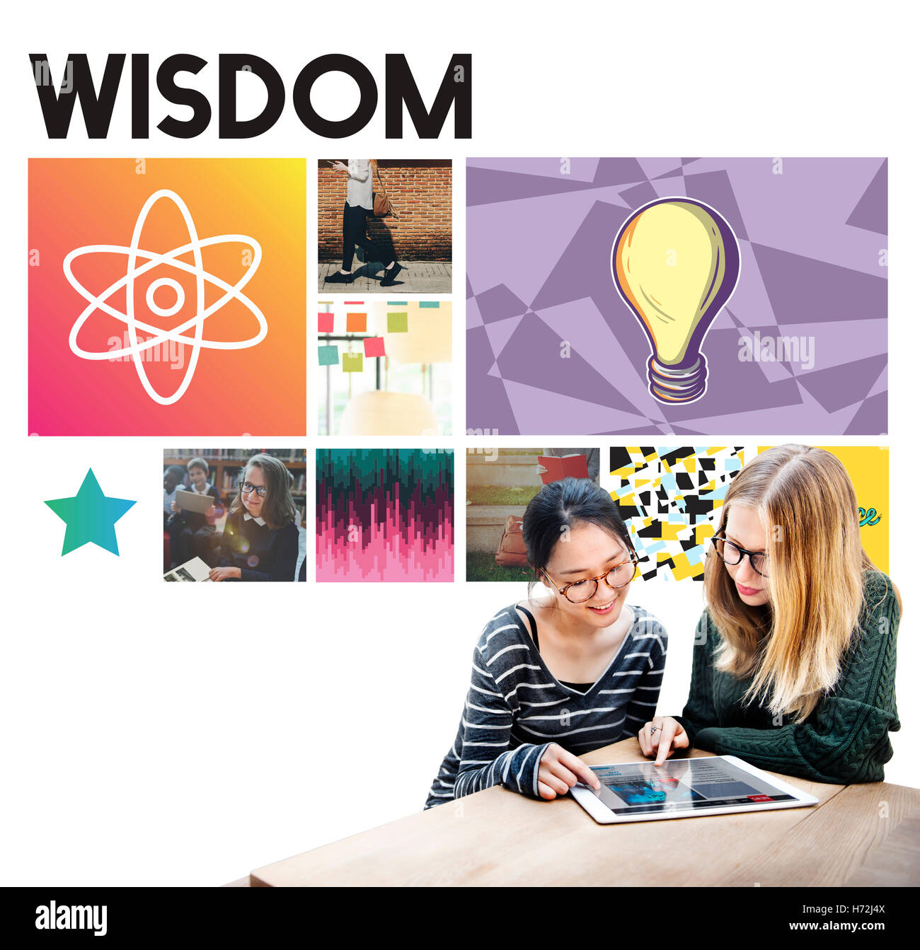 Acedemic Knowledge Learning Literacy Graphic Concept Stock Photo - Alamy