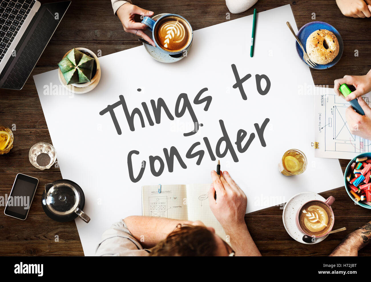 Things To Consider Work Concept Stock Photo - Alamy