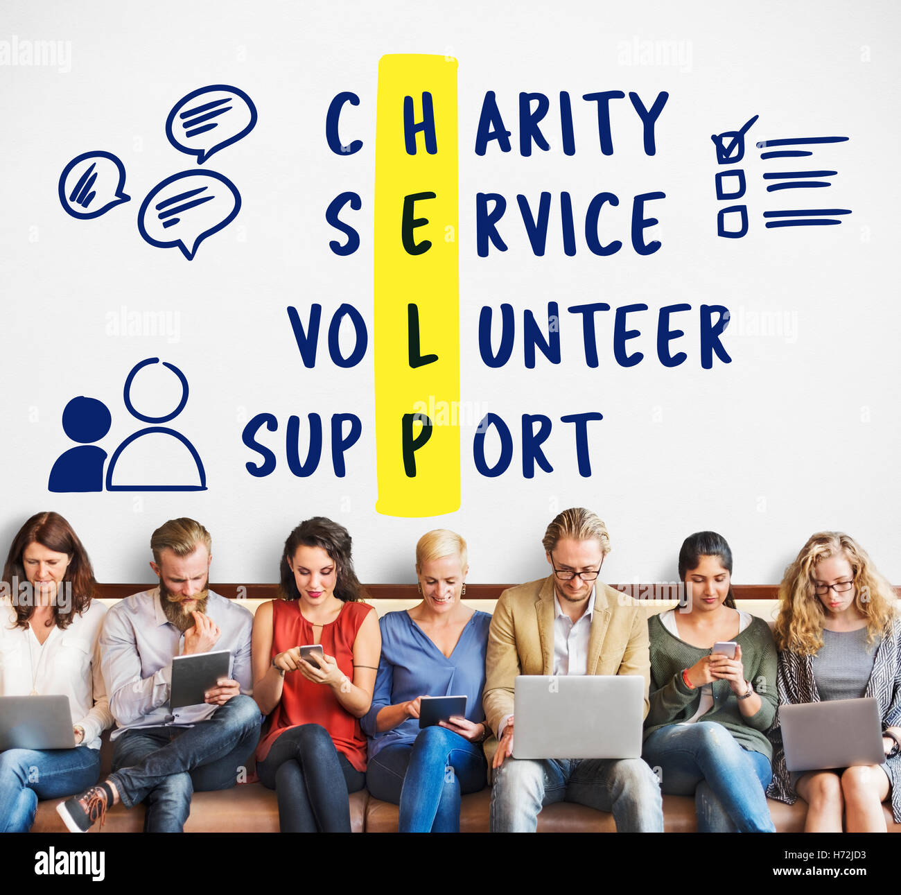 Charity Service Volunteer Support Concept Stock Photo - Alamy