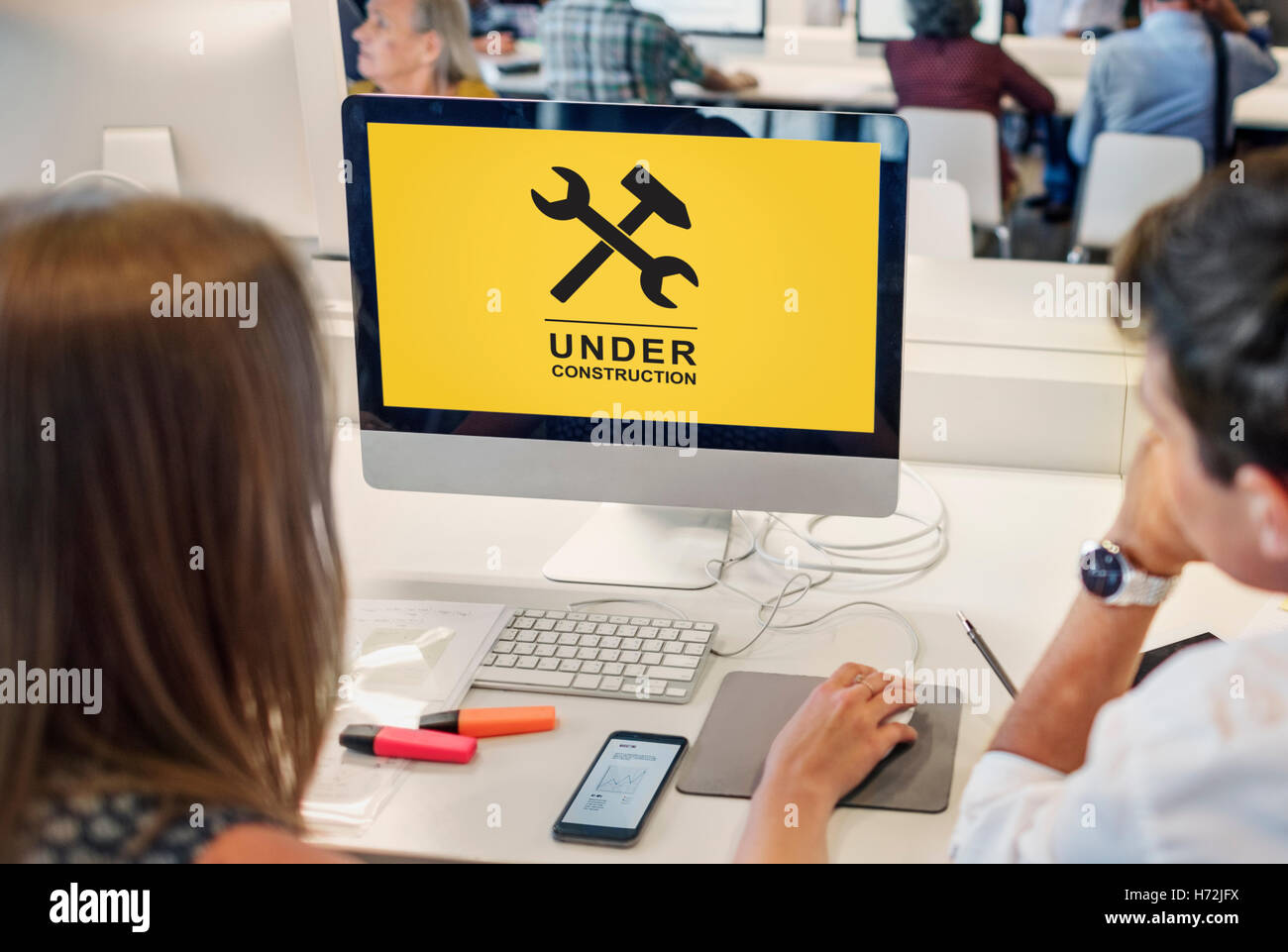 Under Construction Technical Problems Progress Concept Stock Photo - Alamy