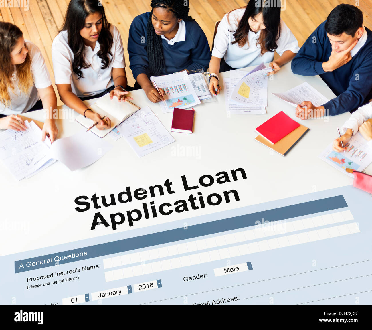 Student Loan Application Form Registration Concept Stock Photo - Alamy
