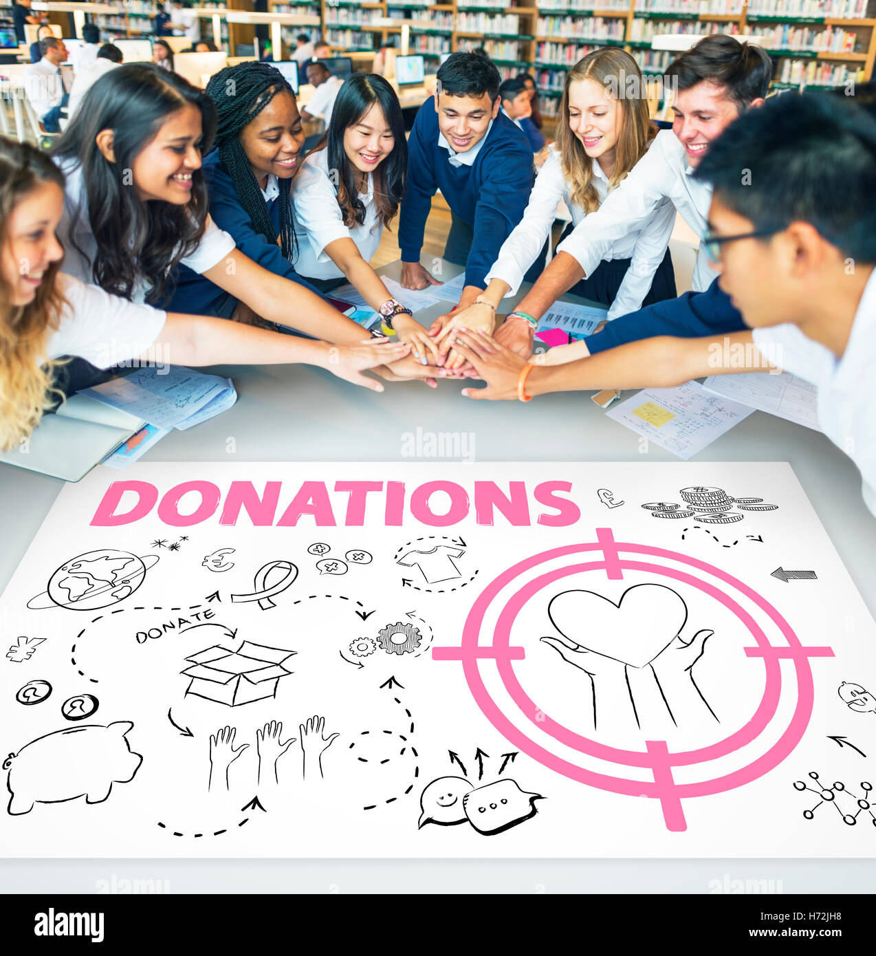 Donations Foundation Giving Help Welfare Charity Concept Stock Photo ...