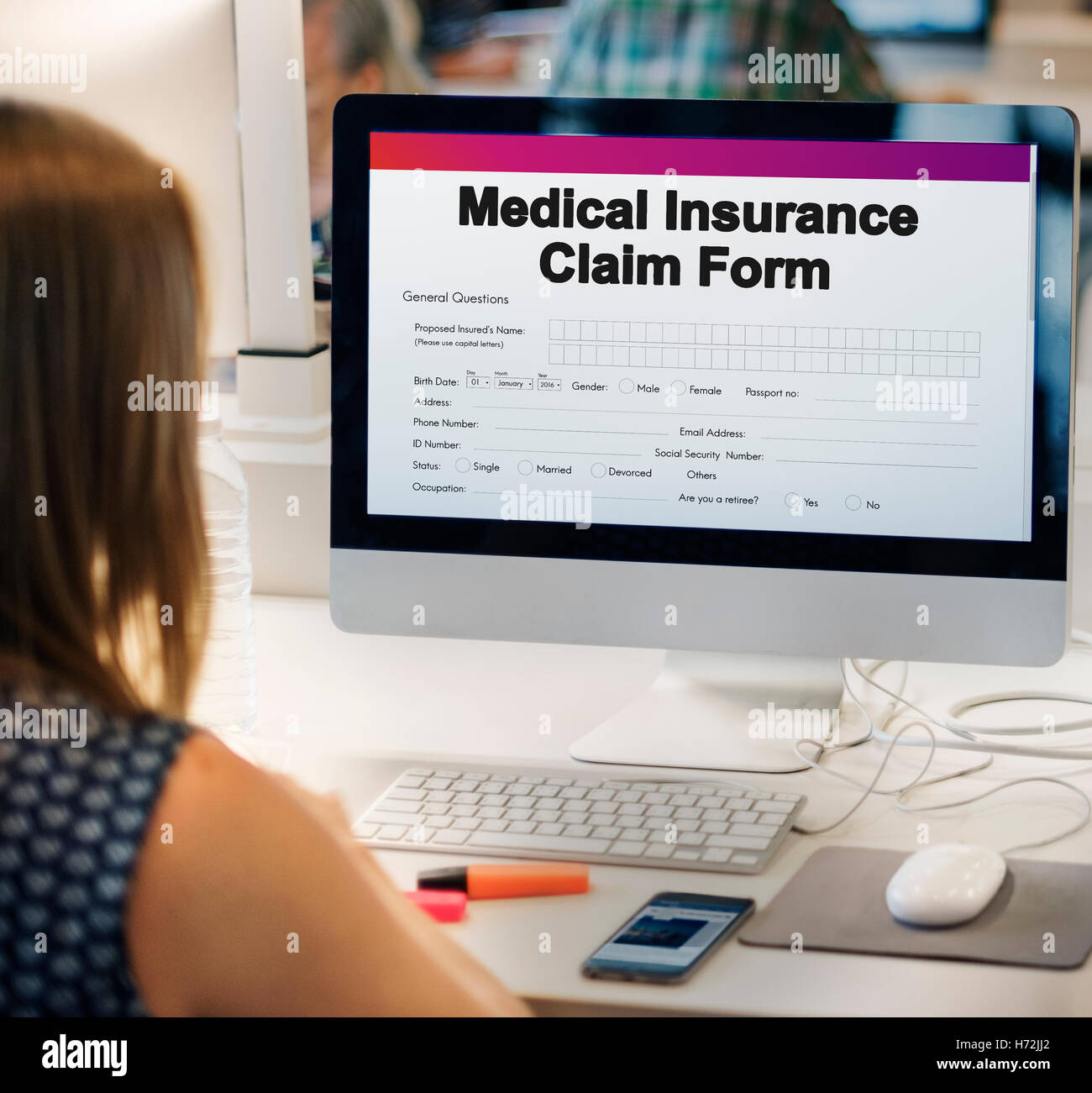 Medical Insurance Claim Form Document Concept Stock Photo - Alamy