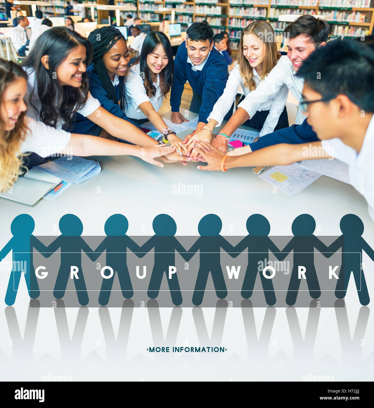 Group Team Work Organization Concept Stock Photo - Alamy