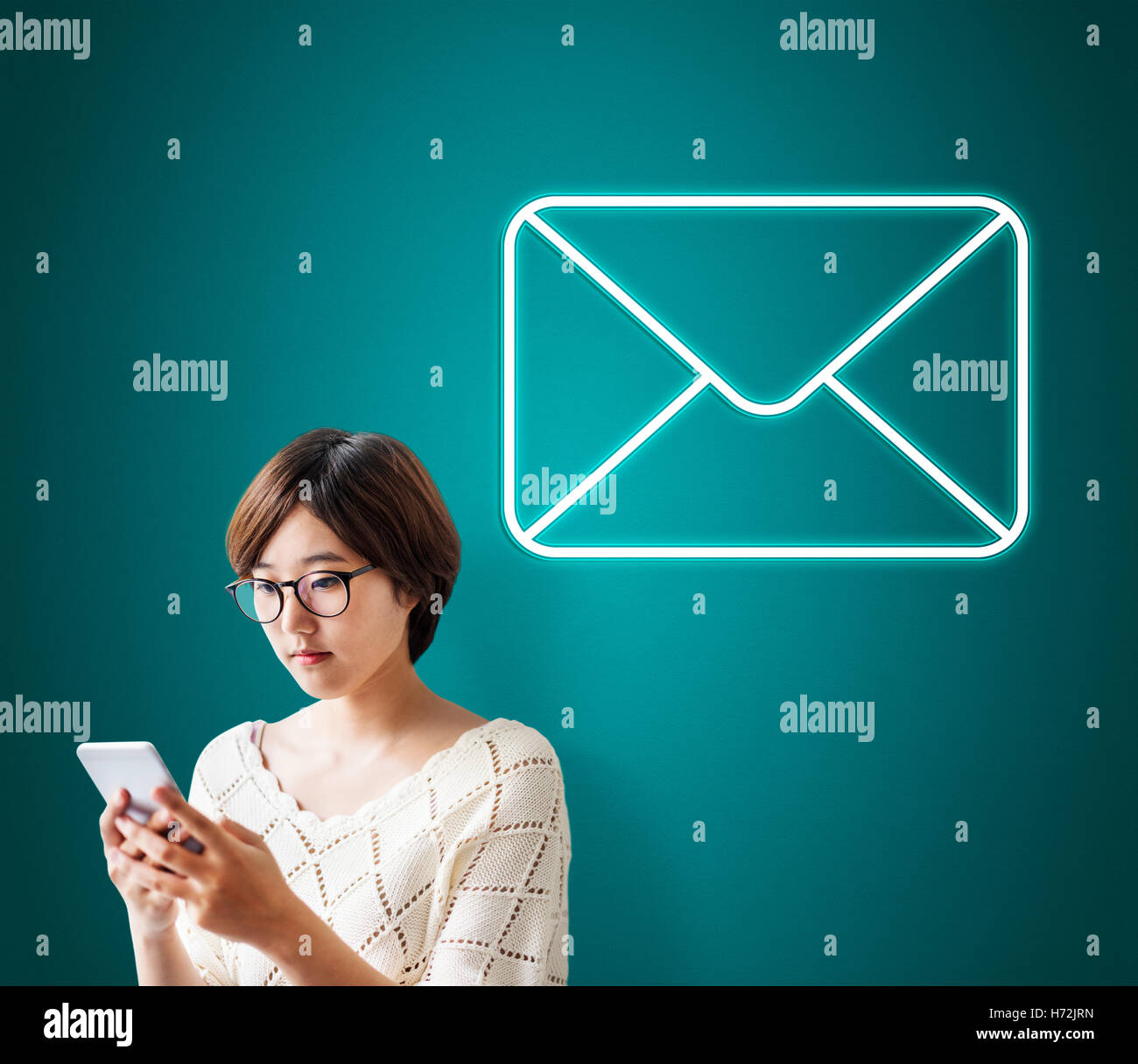Message Letter Envelope Chat Graphic Concept Stock Photo - Alamy
