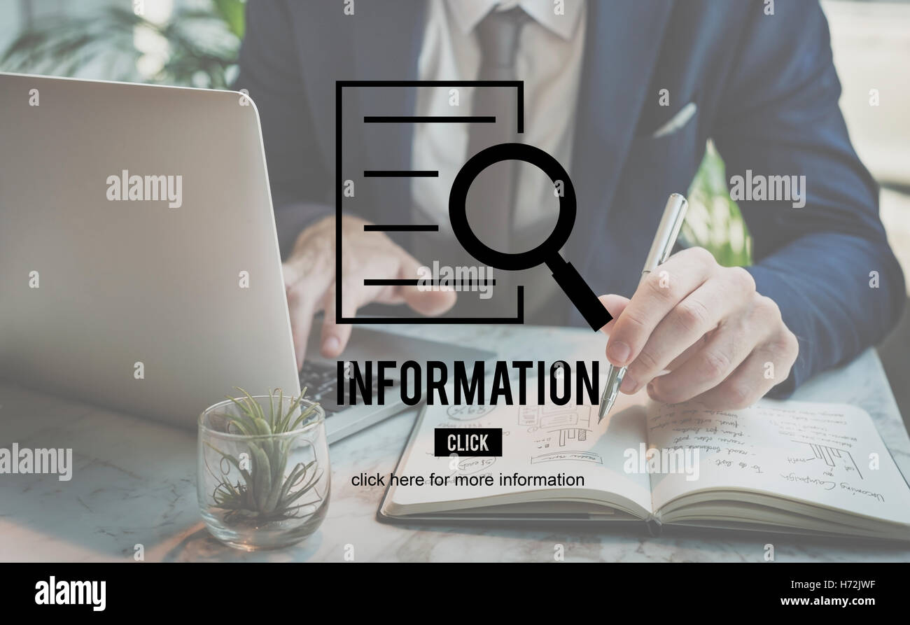 Information Research Investigation Discovery Concept Stock Photo - Alamy