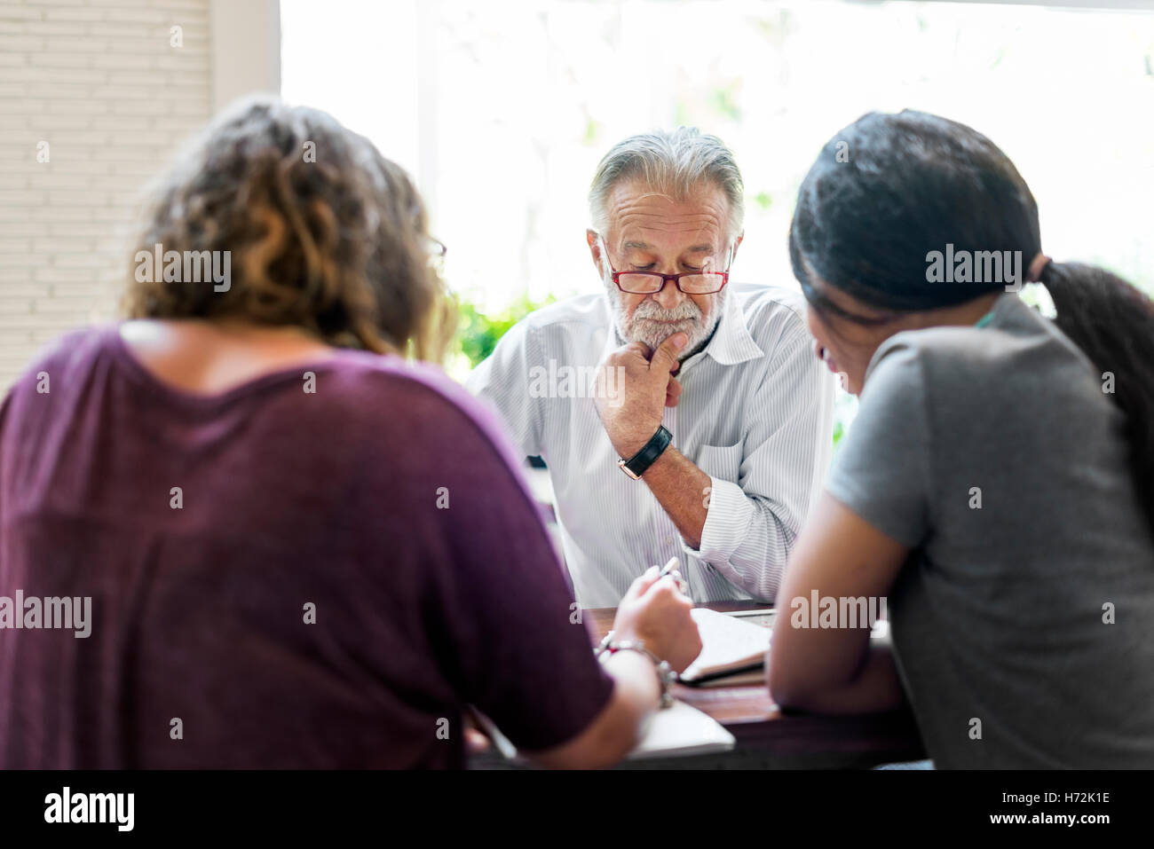 Friends Working Discussion Meeting Sharing Ideas Concept Stock Photo ...
