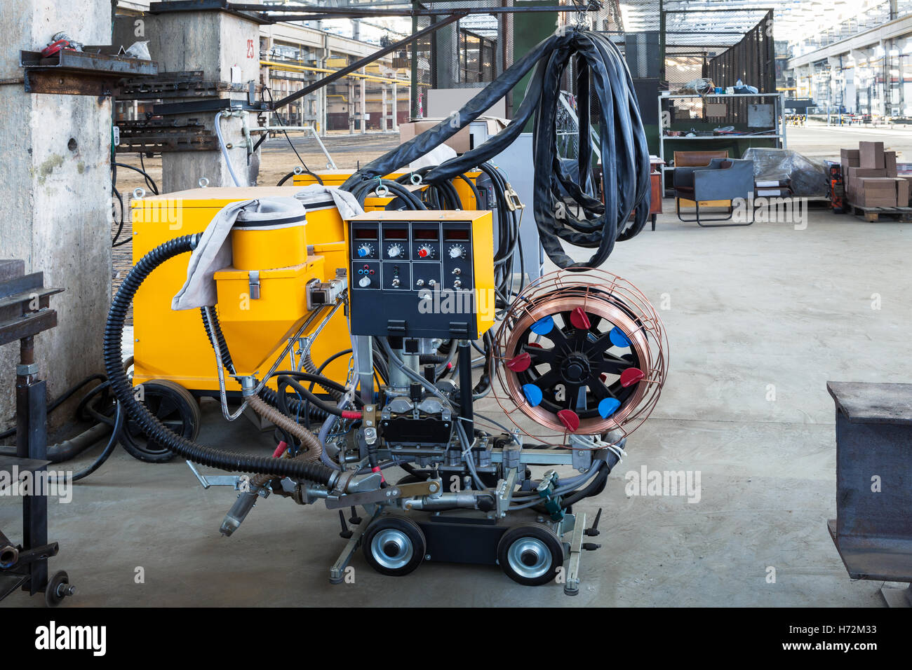 new, modern and mobile device for welding Stock Photo - Alamy