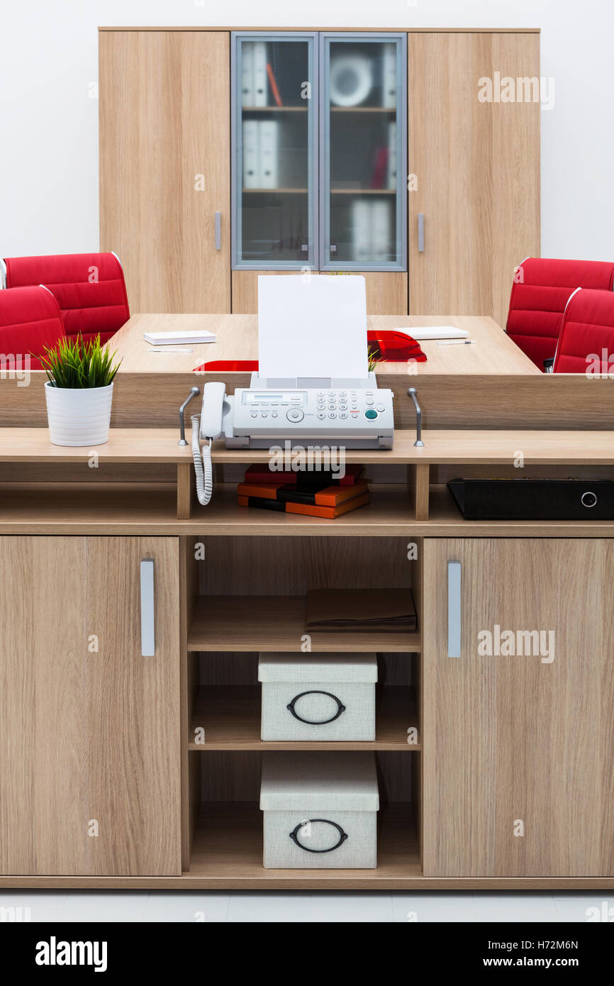 fax at desk in modern office Stock Photo - Alamy