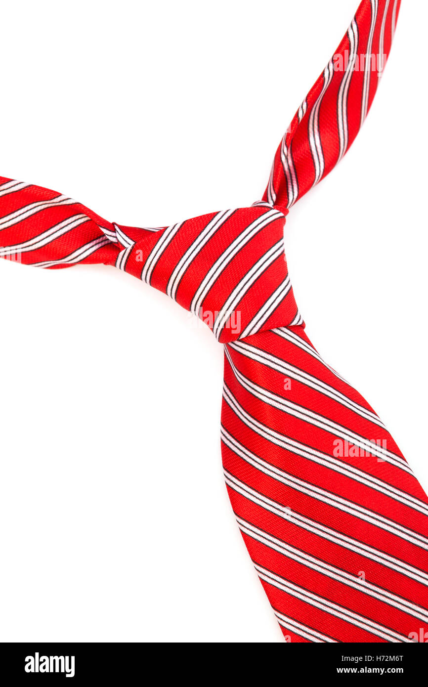 beautiful knot red tie on white background Stock Photo - Alamy