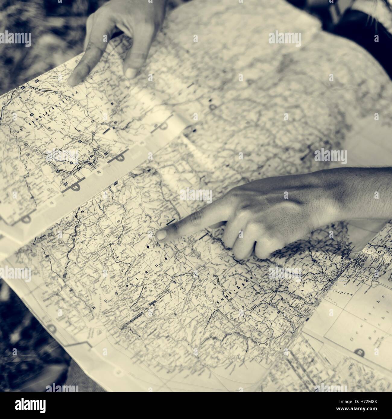 Map Destination Direction Route Travel Trip Trek Concept Stock Photo ...