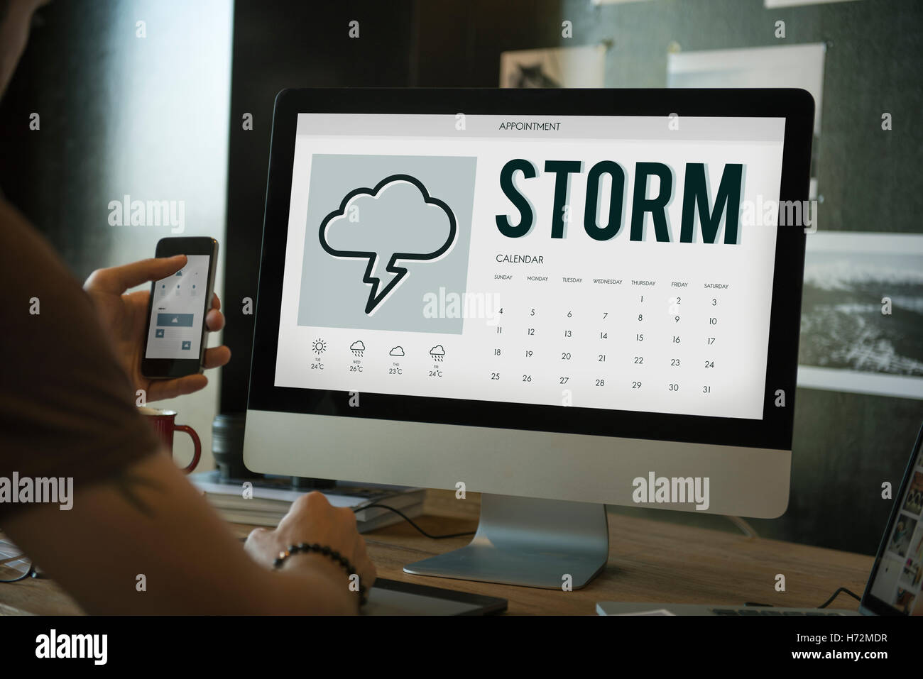 Forecast Overcast Weather Report Concept Stock Photo - Alamy