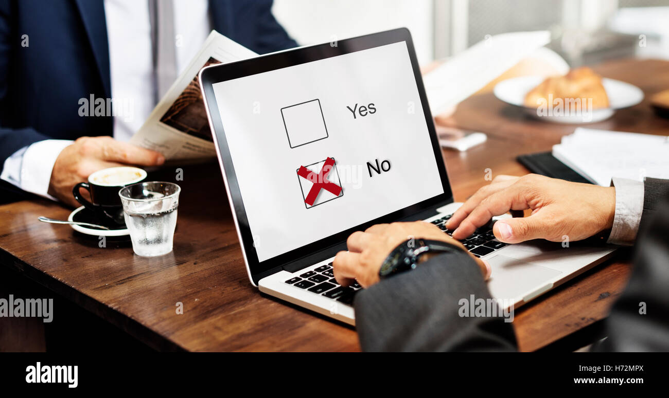 Yes No Answer Questionnaire Concept Stock Photo - Alamy