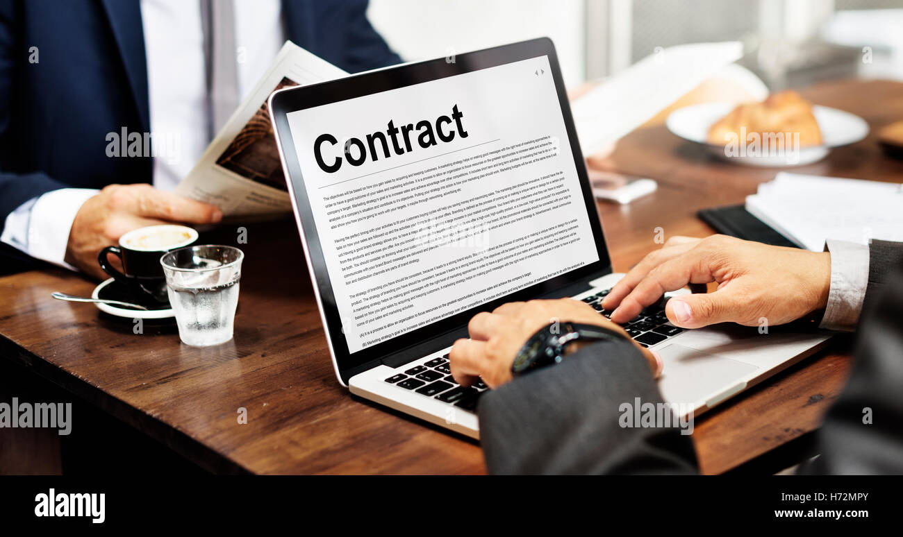 Contract Agreement Commitment Obligation Negotiation Concept Stock ...