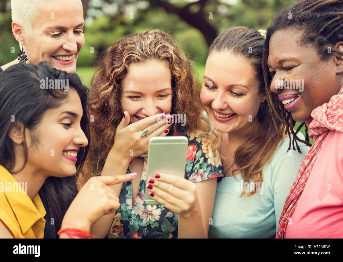 Group of Women Socialize Teamwork Happiness Concept Stock Photo - Alamy