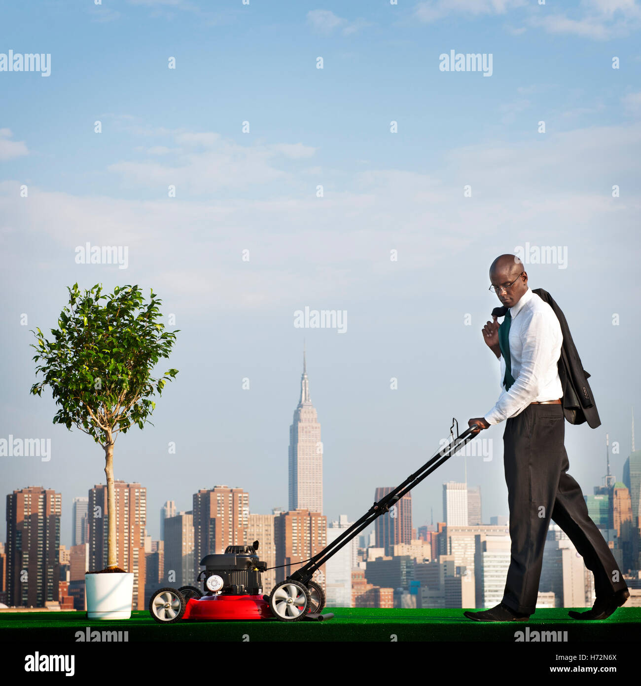 Businessman Entrepreneur Profit Build Concept Stock Photo - Alamy