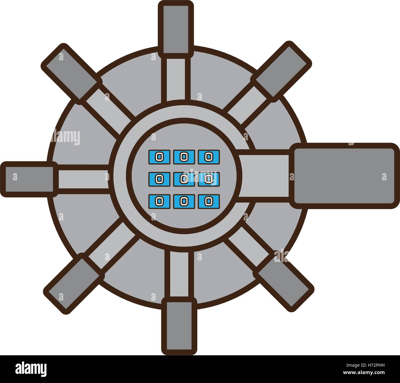 Vault door lock mechanism Stock Vector Images - Alamy