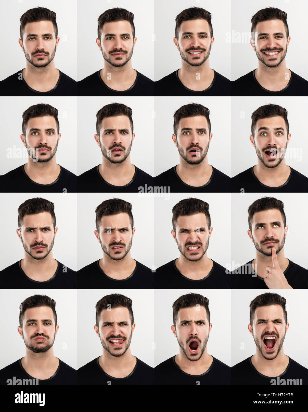 Fear emotions collage man hi-res stock photography and images - Alamy