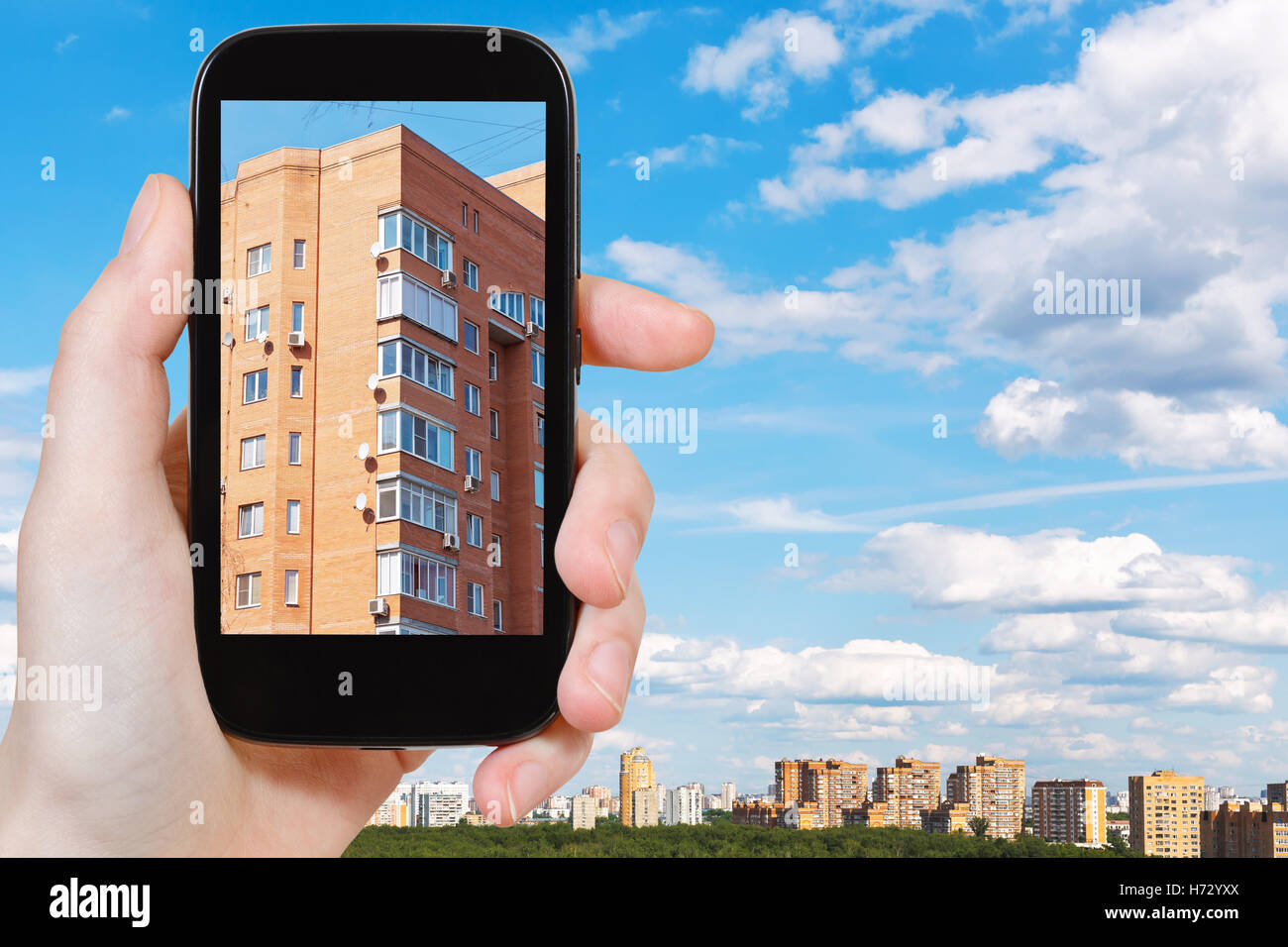 telephone phone blue house building travel city town model design ...