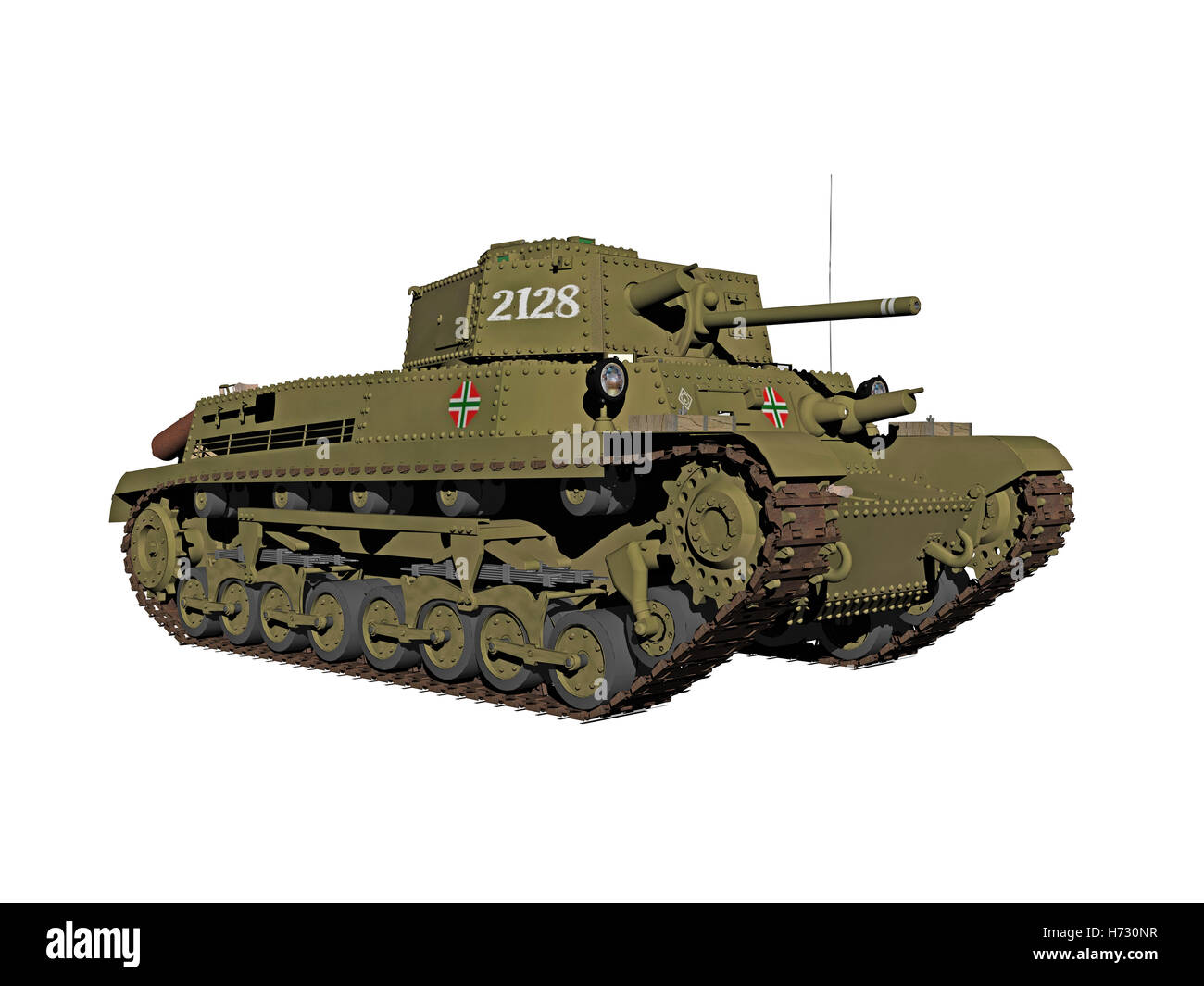isolated tanks with gun Stock Photo - Alamy