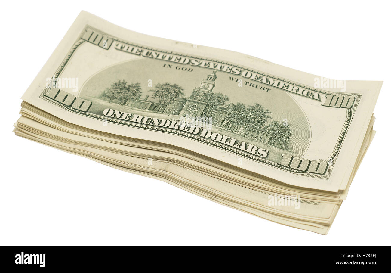 dollars isolated on white background Stock Photo - Alamy