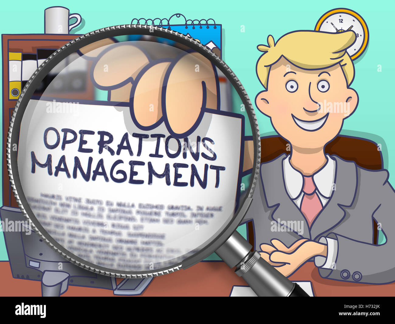 Operations Management through Lens. Doodle Concept Stock Photo - Alamy