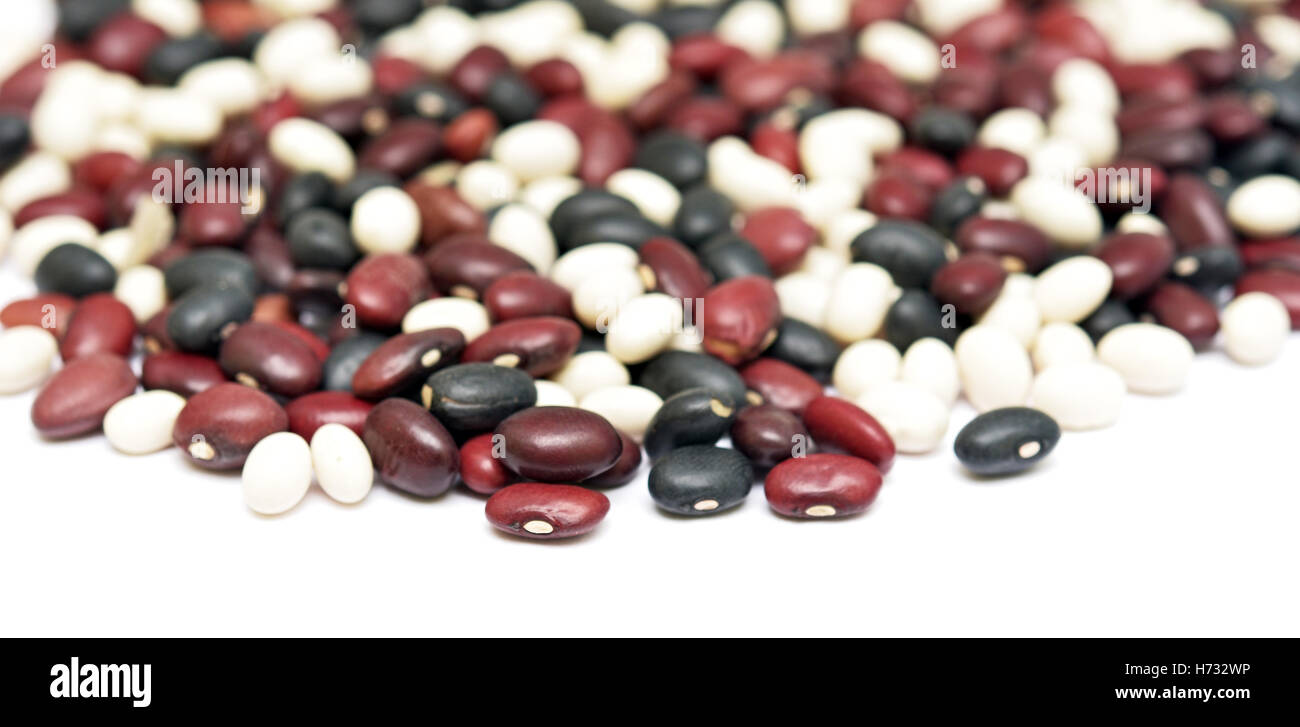 dried beans isolated on white Stock Photo - Alamy