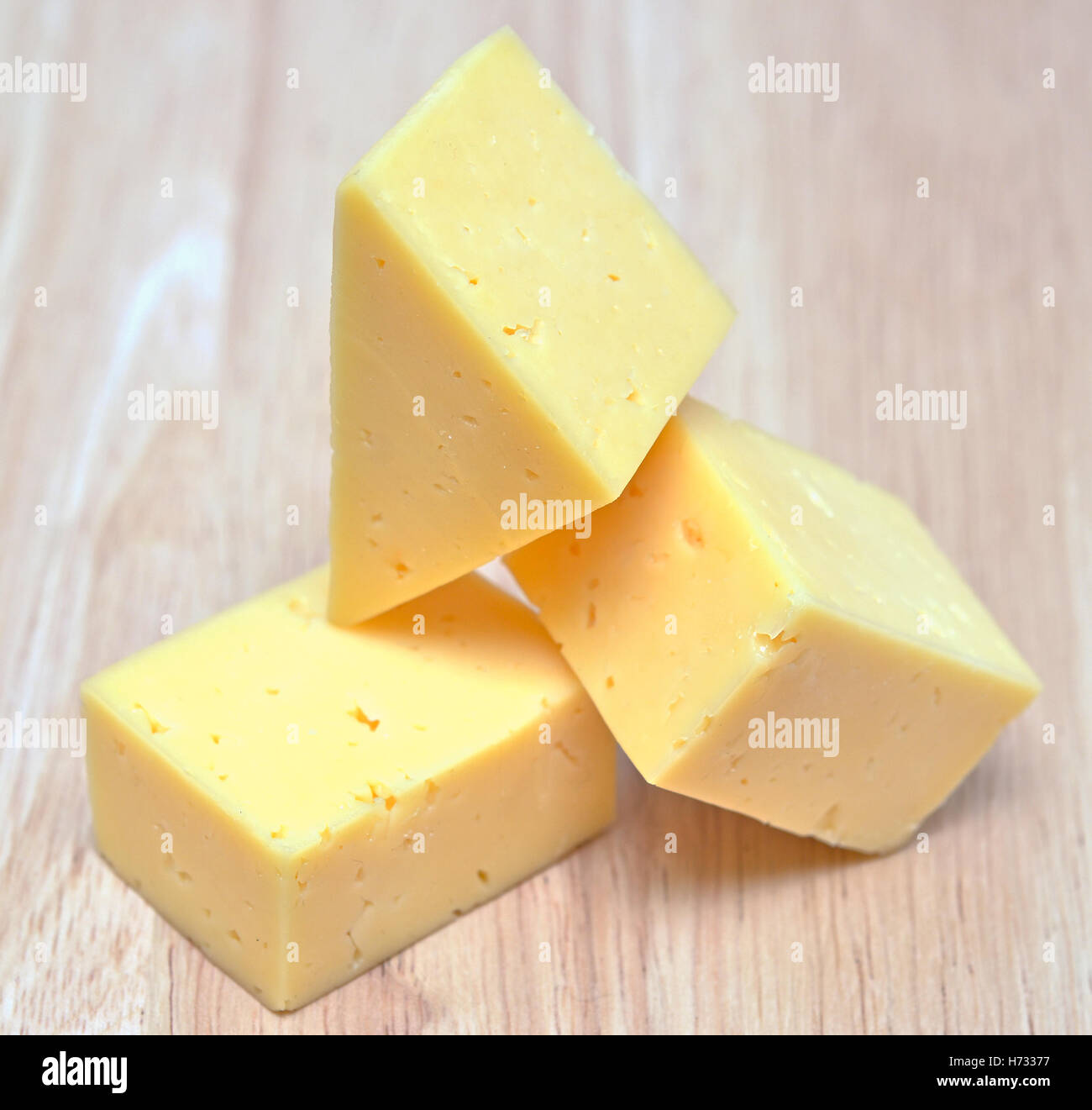 Pieces fresh yellow cheese hi-res stock photography and images - Alamy
