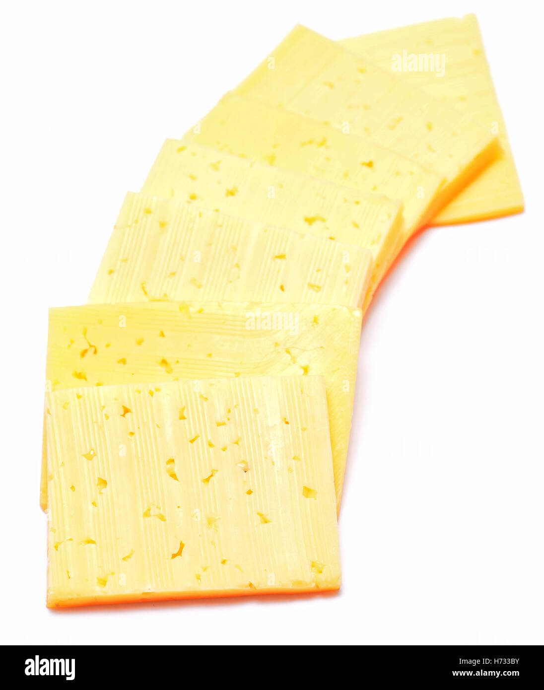 cheese slices isolated on white background Stock Photo - Alamy