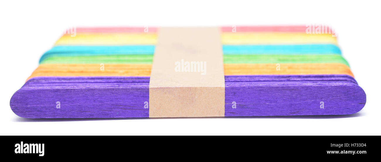 colorful ice cream sticks isolated on white background Stock Photo - Alamy