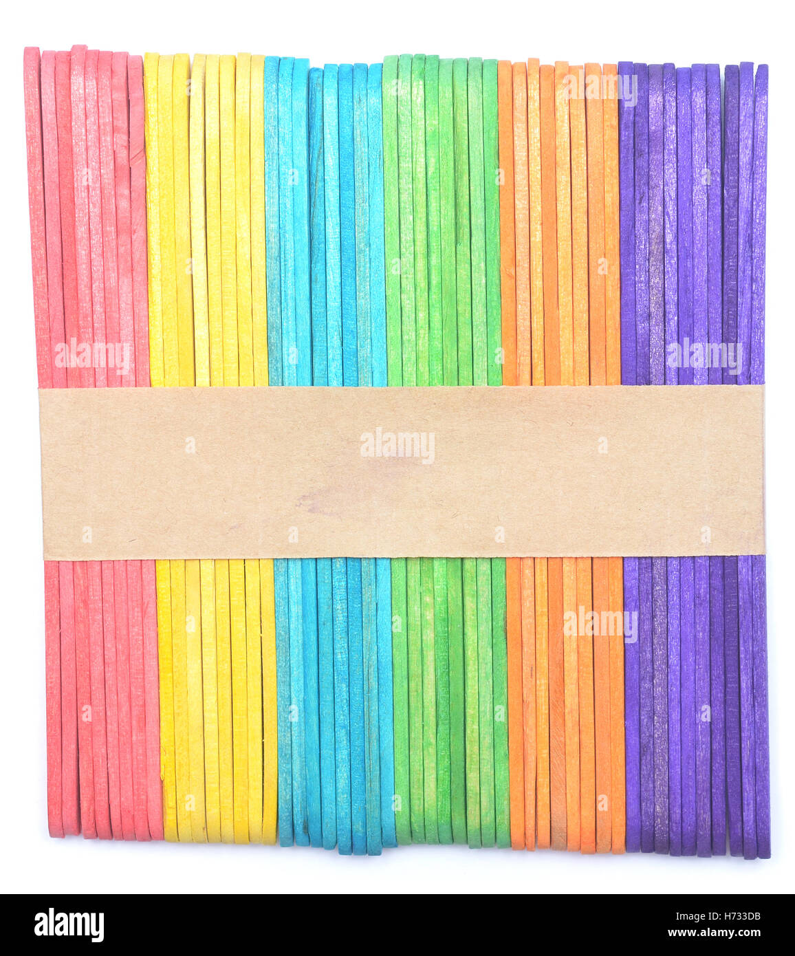 colorful ice cream sticks isolated on white background Stock Photo - Alamy