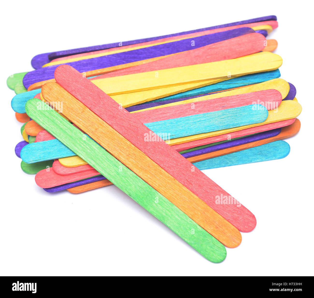 colorful ice cream sticks isolated on white background Stock Photo - Alamy