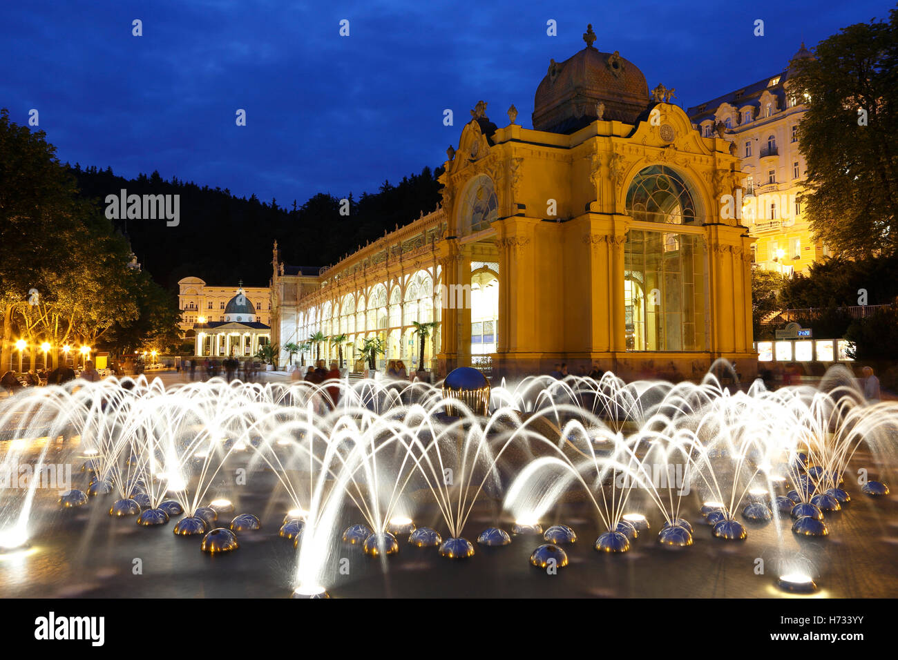 Singing Fountain Marienbad Marianske Lazne spa Czech Republik Stock ...