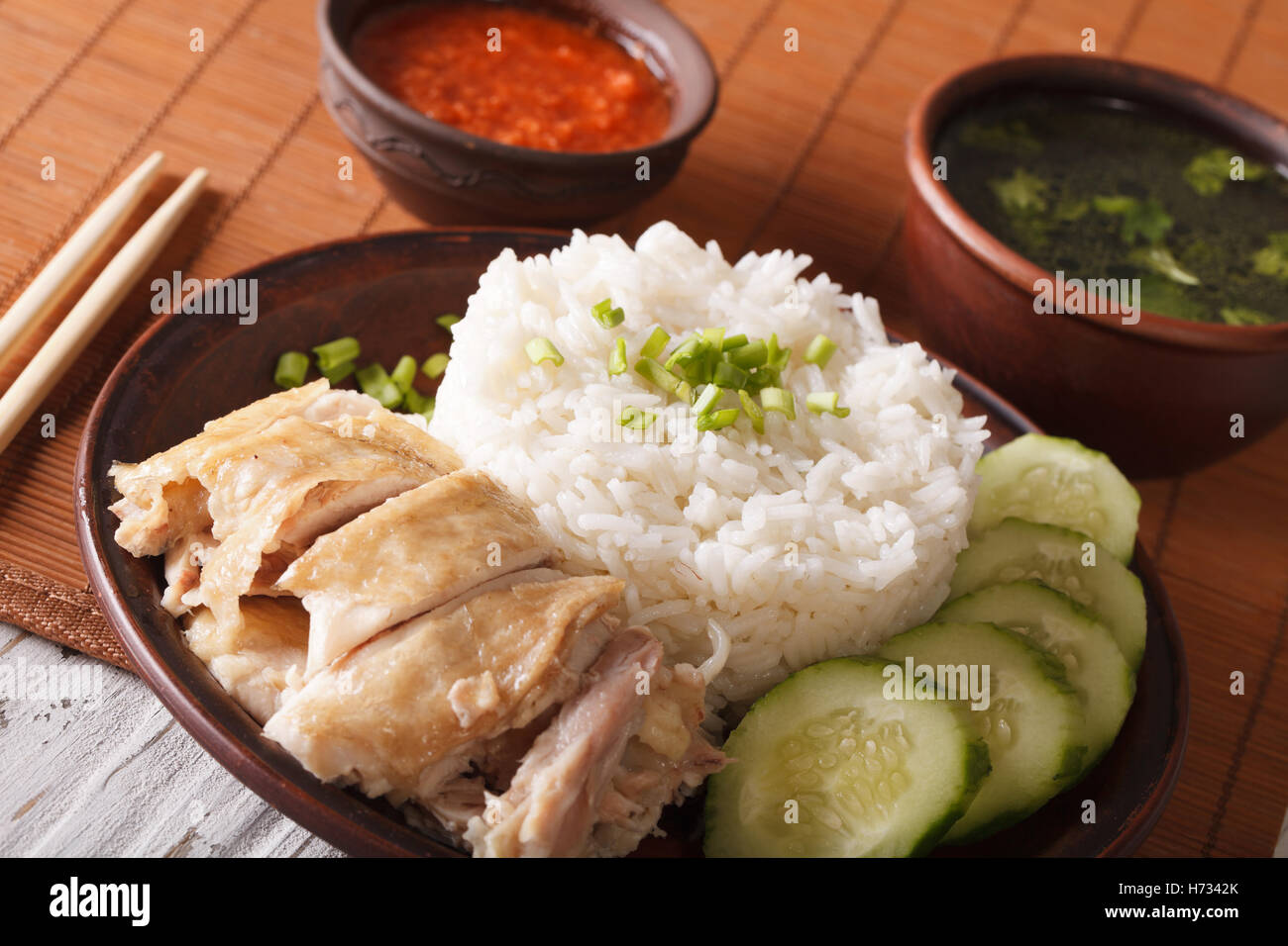 Hainanese chicken rice hi-res stock photography and images - Alamy