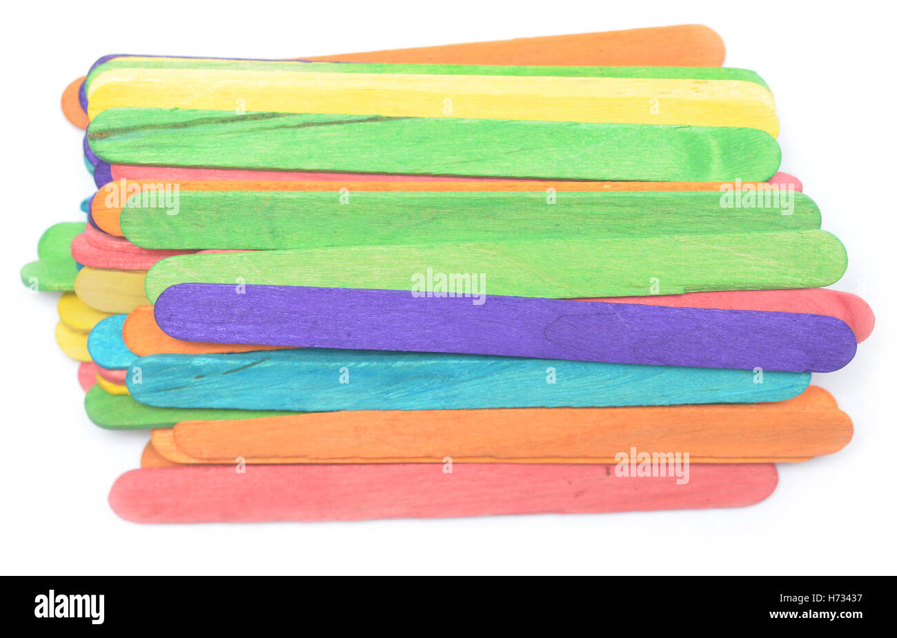 colorful ice cream sticks isolated on white background Stock Photo - Alamy