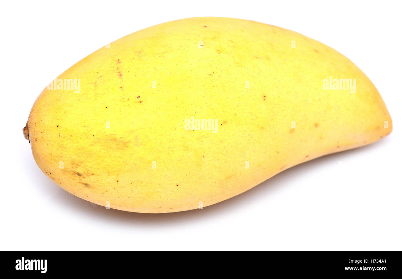 ripe mango isolated on white background Stock Photo - Alamy